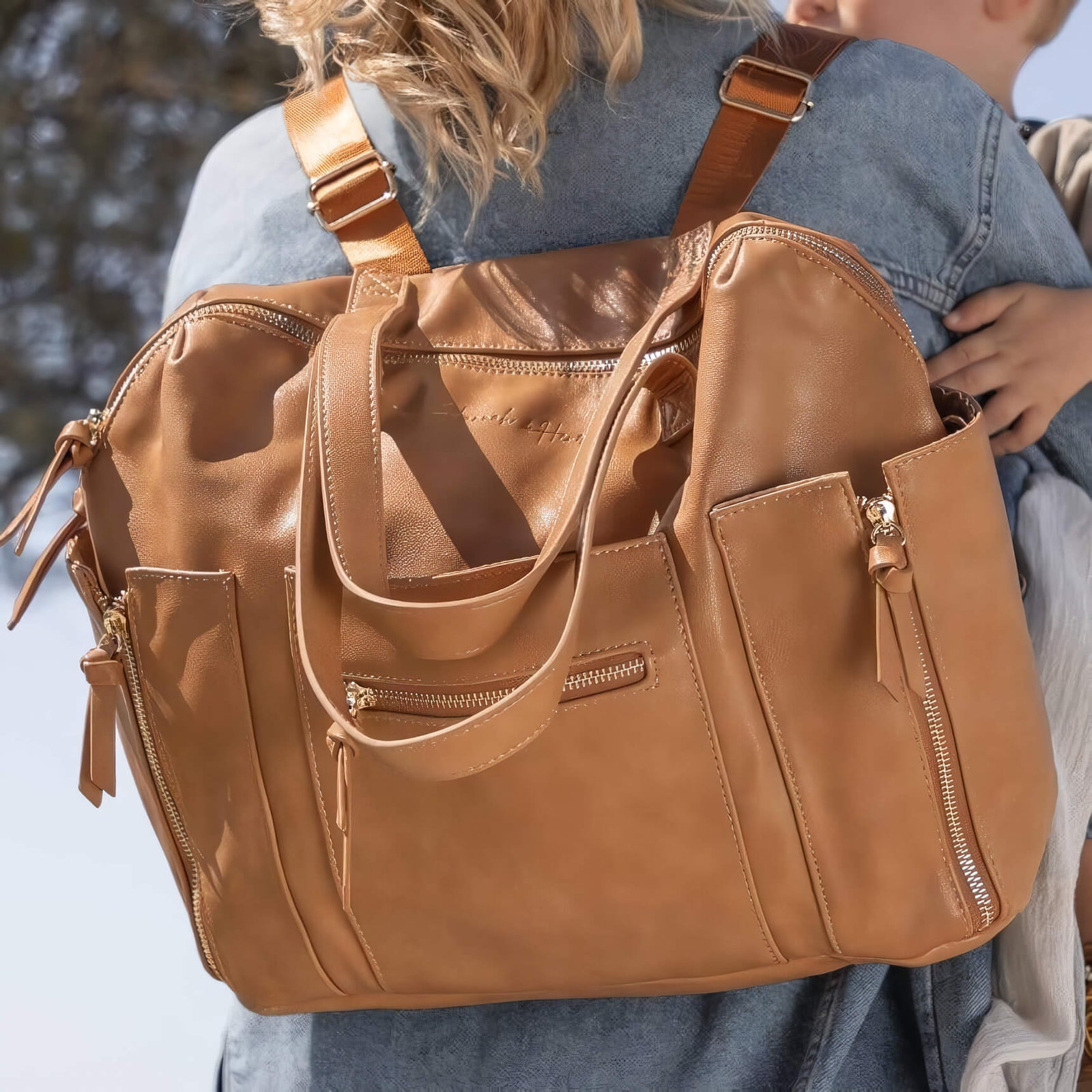 Chelsea Convertible Diaper Bag | Backpack to Tote | Vegan Leather ...